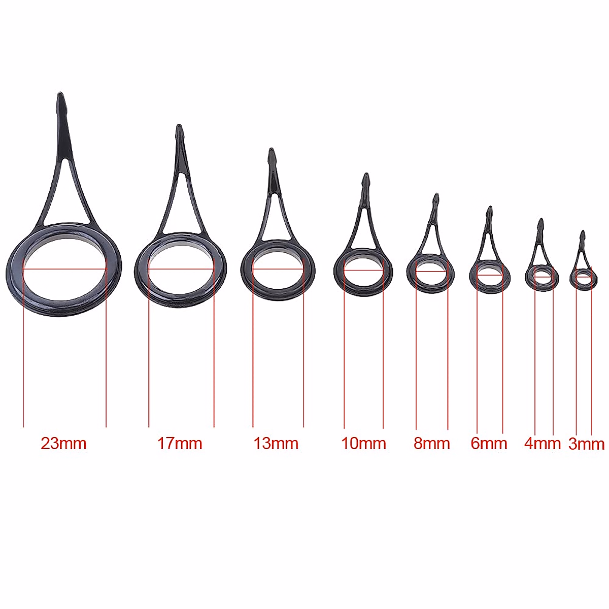 OriGlam Fishing Rod Guides Sets, Rod Repair Kit Rod Guide Tip Repair Kit, Rod Part Fishing, Spinning Rod Guides Tip Ceramic Guide, Fishing Rod Repair Kit