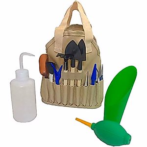 CALIFORNIA PICNIC Succulent Kit Organizer Bag Gardening Tool Set Terrarium Supplies Mini Succulent Garden Tool Kit Succulent Bonsai Planter Set Indoor Gardening
