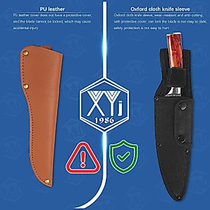 XYJ Universal Knife Sheath Oxford Cloth Camping Knives Sleeves Case Edge Guards Blade Protectors (Black, 8.5 * 2.5 inch)