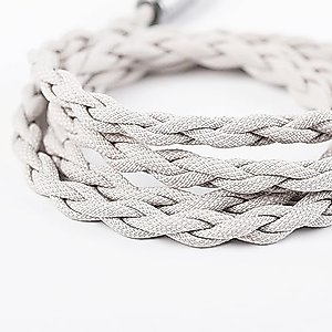 Linsoul Tripowin Alture 26AWG OCC Single Crystal Copper Silver-Plated Upgrade Cable for Over-Head Headphone (Grey, Dual 3.5mm, 3.5mm Plug, 2m Length)