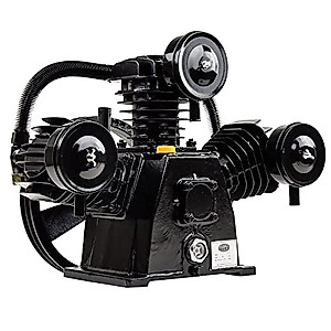 Compressor Source 4 to 5 HP Air Compressor Pump Replacement Single Stage 3 Cylinder 10-12 CFM Max Cast Iron CS3065A