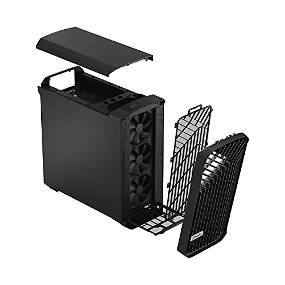 Fractal Design Torrent Black - Solid Side Panel - Open Grille for Maximum air Intake - Two 180mm PWM and Three 140mm Fans Included - Type C - ATX Airflow Mid Tower PC Gaming Case