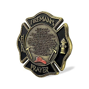 St. Florian Patron Saint of Firefighter Prayer Coin Thin Red Line US Flag Challenge Coin