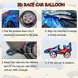 Race Car 2nd Birthday Party Supplies Two Fast Balloons Cake Topper Race Car Happy Birthday Banner for 2 Year Old Boys Racing Theme Birthday Party Decorations