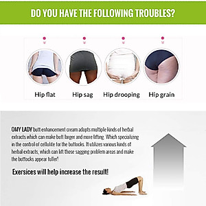 Butt Enhancement Cream, Buttocks Enlargement Enhancer Hip Butt Lifting, Improving Hip Sagging, Hip Dropping, Hip Grain Effective Butt Enlargement Massage Cream 100g