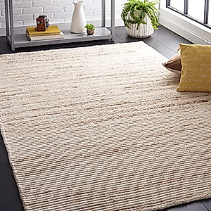 Safavieh Casablanca Collection 3' x 5' Beige/Ivory CSB793B Handmade Stripe Wool 0.8-inch Thick Area Rug