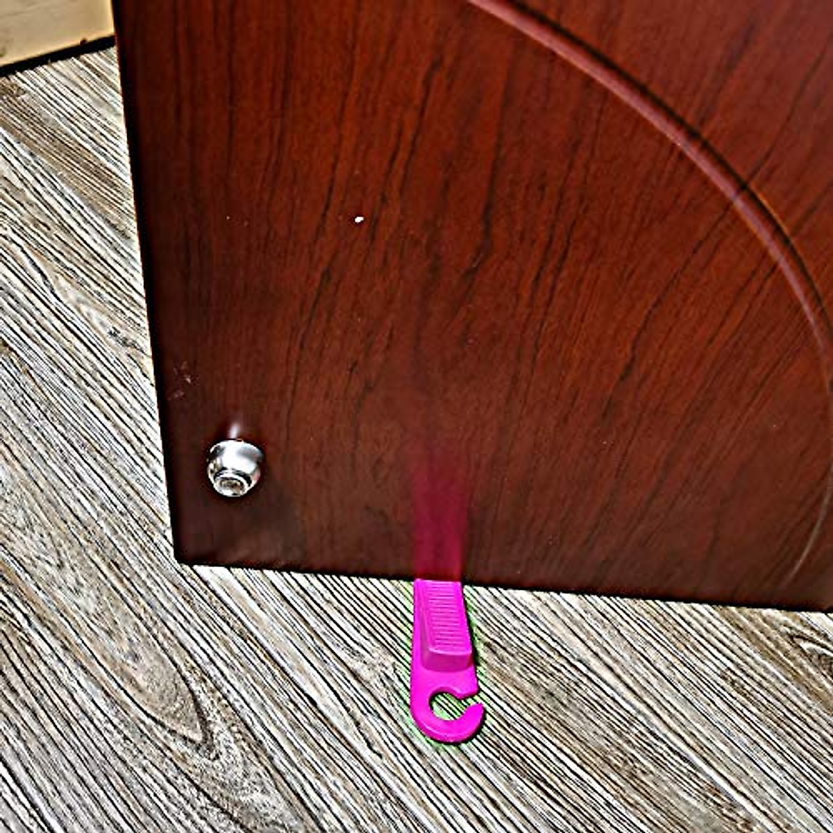 SPDTECH 2 Pack Door Stops Pink with Hanger Multi Surface Anti Slippery Door Stop with Heavy Duty Design Flexible and Wedge Non Scratching Door Holder Suitable for Clearance Height Less Than 1 inch
