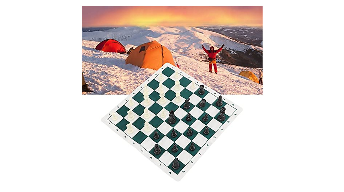 Portable Roll Up Travel Chess Set - Lightweight & Durable
