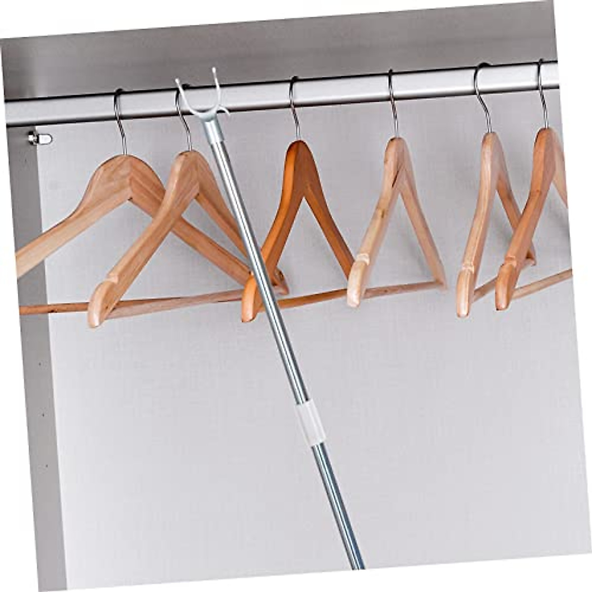 Cabilock 3pcs Clothing Shelf Cm Rod Utility Steel Outdoor Reacher Curtain Reach Retractable Hanger Pole Clo Stainless Adjustable Clothes Telescopic Wardrobe Poles Reaching with Long