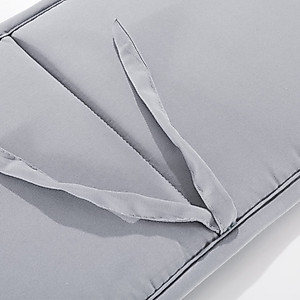 Hombys Dog Crate Bumper with Ties - Soft Crate Accessory -Kennel Cover - Training Pads for Front Door Crates, 35"x24", Gray