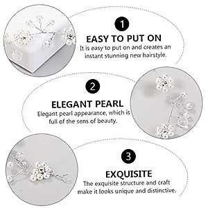 FOMIYES 1pc Headband Hair Pieces for Women Party Accessory Wedding Hairband Pearl Tiara Featival Photo Prop Women Peal Hair Accessories Headpiece for Women Pearl Crystal Headpiece White