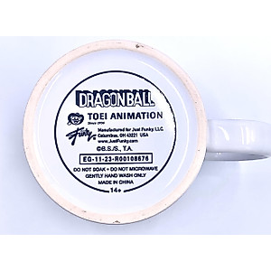 Just Funky Dragon Ball Z White Ceramic Mug - 16-Ounce Coffee Cup Mug Featuring Goku Chiaotzu Yancha Krillin Piccolo Videl Kami/Shen & Tein, DBZ-CMG-36808-RSS.03