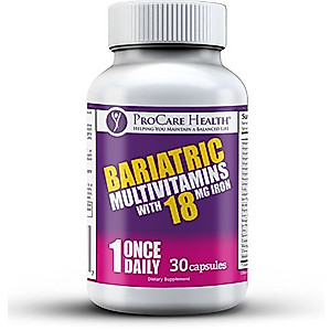 ProCare Health | Once Daily Bariatric Multivitamin - Capsule - 18mg Iron - 30ct
