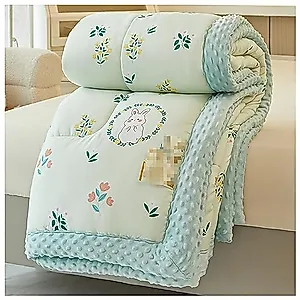 ZTGL Super Thickened Blanket, Lightweight Breathabl Velvet Quilt, Soft Fluffy 3D Three Dimensional Velvet Duvet, Autumn and Winter Warm Comforters Core,Flower m,150x200cm(2kg)
