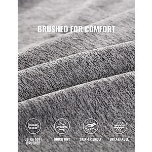 CRZ YOGA Men's Lightweight Long Sleeve T-Shirts Slim Fit Crew Neck Quick Dry Soft Athletic Workout Tee Tops Platinum Heather X-Large