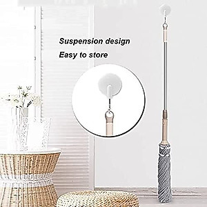 Microfiber Twist Mop Easy Wringing Twist Mop with 52 inch Long Handle Wet Mops for Floor Cleaning, Commercial Household