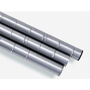 OMKUOSYA 5 Tier Storage Racks and Shelving - Heavy Duty Steel Pantry Shelves - Each Unit Loads 120 Pounds Wire Rack Shelf, Suitable for Kitchen, Bathroom, Closet, Warehouse - Silver