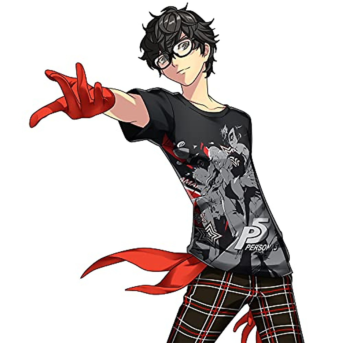 Persona 5 Shirt Mens Womens Boys Girls P5 Short SleeveT-Shirt (M) Black