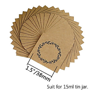 500Pcs Screw Top Aluminum Tin Jars Tins Marking Labels