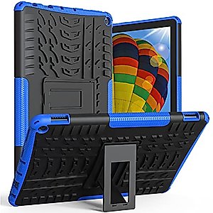 ROISKIN for Fire HD 10 Tablet Case 11th Generation 2021 and Amazon Fire HD10 Plus Case, Heavy Duty Dual Layer Shockproof Impact Resistance Protective Case with Kickstand for Kids