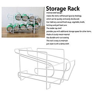 Refrigerator Can Storage Rack DoubleLayer Soda Can Beverage Dispenser Rack Kitchen Desktop Shelf for Cans Cola Beer