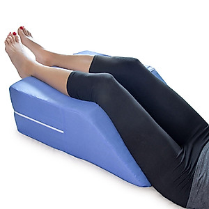 DMI Wedge / Leg /Bolster Pillow, FSA Eligible Incline Pillow for Leg Elevation, Snoring, Circulation, Pregnancy, Sciatica, Leg Rest or Foot Elevation, Blue, 24 x 20 x 8