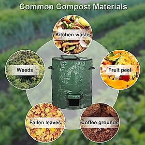 Compost Bin Bags,Big Compost Bag,Garden Compost Bin Bags,80 Gallon(300L) Compost Bin for Garden Yard Garbage cans (Green 1pc)