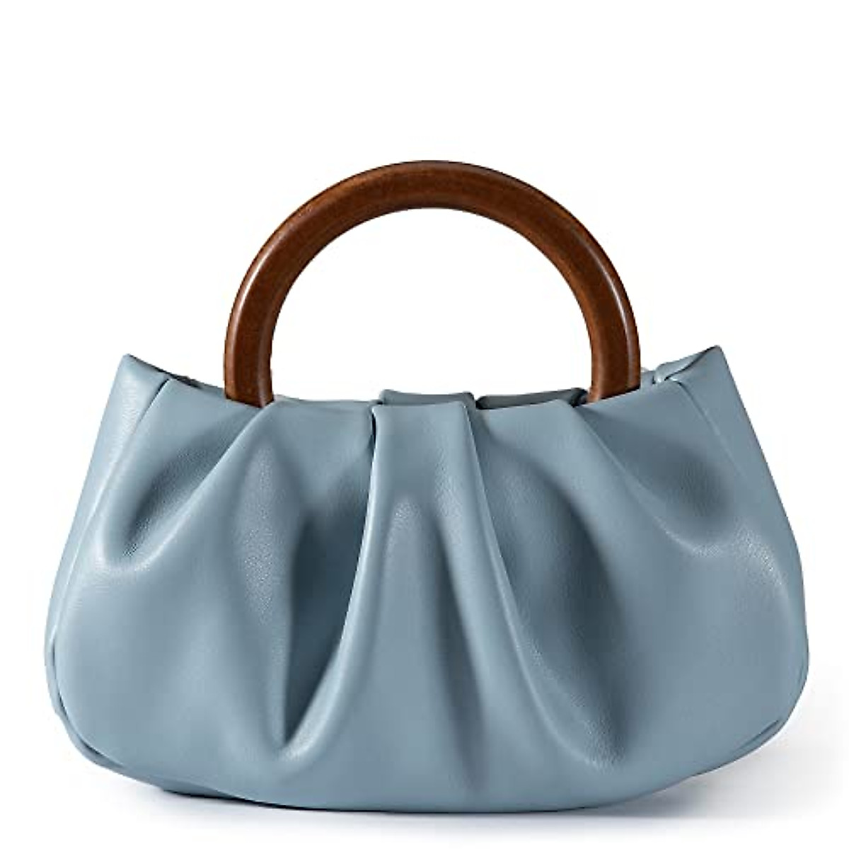 Milan Chiva Cloud Pouch Bag Gabbi Ruched Handbag Chic Dumpling Clutch Purses with Removable Strap MC-1007JN
