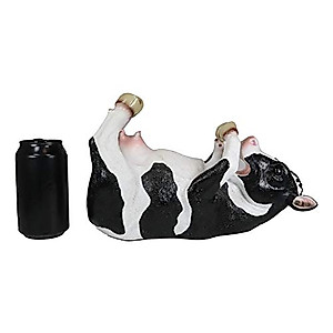 Ebros Gift Rustic Farmhouse Country Holstein Bovine Cow Guzzling Wine Bottle Holder Caddy Figurine Stand Rack Cows Cattle Bulls Farm Western Countertop Bar Desktop Accent Decor