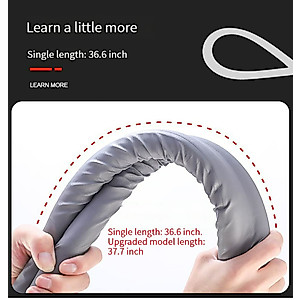 Door Draft Stopper 37 Inch Adjustable Door Bottom Stopper Dust-Proof, Draft-Proof, Water-Proof, Winter-Proof, Block Light, Block Noise (Black)