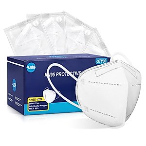 KN95 Disposable Face Masks, 5 Layer Cup Dust Protective Face Masks for Men & Women, White,30PCS