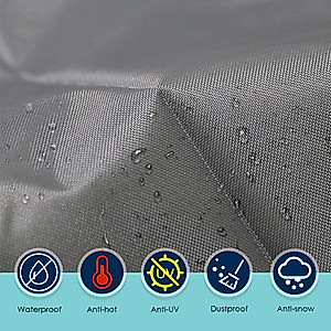 COOSOO Patio V Shape Sofa Cover Sectional Waterproof Corner Sofa Cover Outdoor Dust-Proof Anti-UV Furniture Couch Cover for Lawn Garden Yard Indoor with Windproof Buckle Extra Large Grey