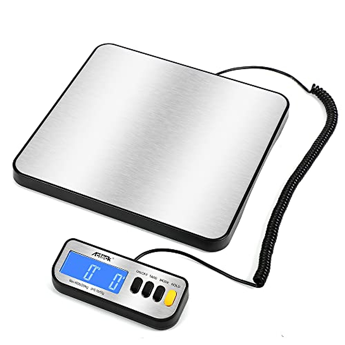 Acteck A-LX460 460lb x 0.1lb Digital Heavy Duty Shipping and Postal Scale with Large Stainless Steel Platform, Batteries and Ac Adapter Included