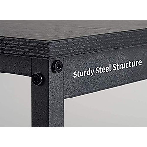 Cubiker Computer Desk 40 inch Home Office Writing Study Desk, Modern Simple Style Laptop Table with Storage Bag, Black