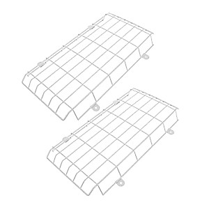 Mipcase 2pcs School Evacuation Sign Safety Sign Wire Guard Exit Sign Protective Cage LED Exit Sign Exit Light Protector Exit Sign Protective Guard Exit Sign Damage Stopper Iron White