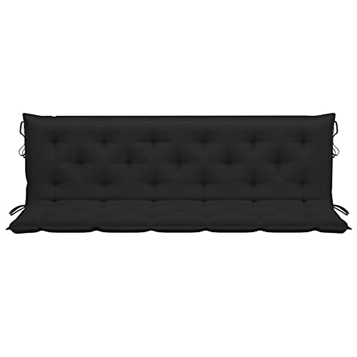 INLIFE Cushion for Swing Chair,6ft Fabric Swing Replacement Cushion Weather-Resistant Outdoor Patio Swing Cusion with Backrest for Swings,Garden Benchs,Loveseat Cahir Black