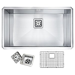 ANZZI 30" Stainless Steel Undermount Kitchen Sink - Satin - Vanguard Series K-AZ3018-1AS