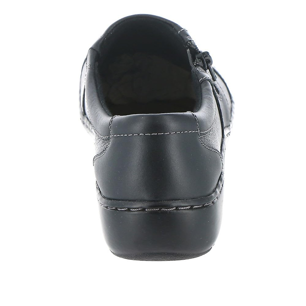 Clarks womens Cora Giny Loafer Flat, Black Tumbled/Smooth Leather, 8 US