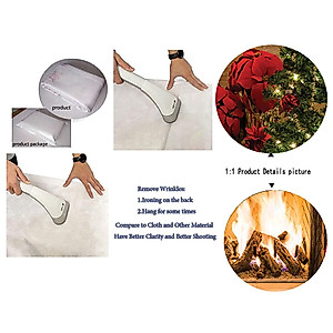 CYLYH 10x10 ft Christmas Photography Backdrops Christmas Fireplace Backdrop Child Christmas Party Decoration Background 087