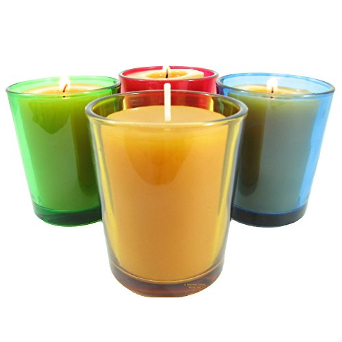 Beeswax Candle Works, Large 19-Hour Votives (Pack of 4) 100% USA Beeswax