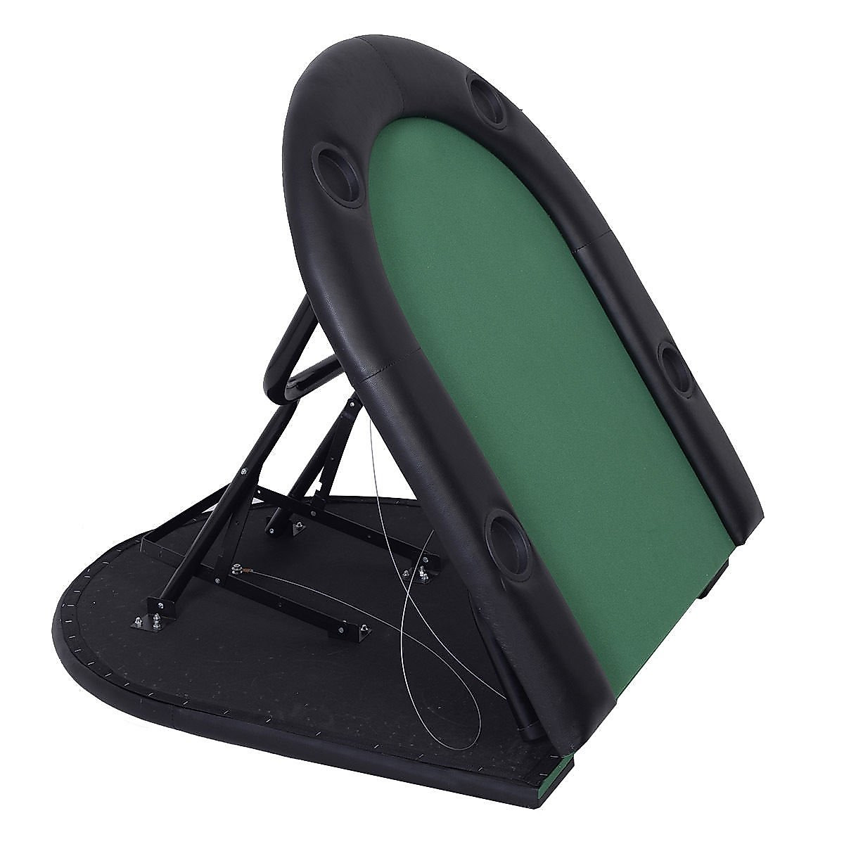 Mascarello Foldable 8 Player Poker Table Casino Texas Holdem Folding Poker Play Table