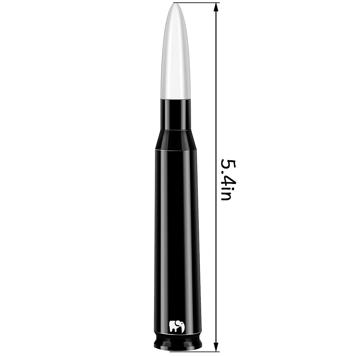 ONE250 50 Cal Caliber Bullet Style Antenna, Compatible with All Dodge RAM Trucks (RAM 1500, RAM 2500 or RAM 3500 1994-2024) - Designed for Optimized FM/AM Reception (White)