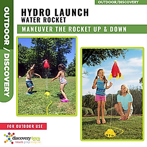 Discovery Toys Hydro Launch Water Rocket Outdoor Sprinkler Toy | Kid Powered Learning | STEM Educational Toy Learning & Childhood Development 5 Years and Up | Summer Toy