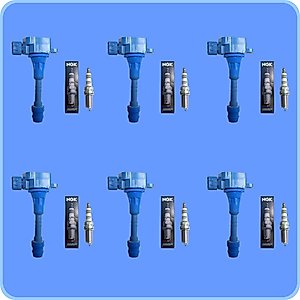 New Set of 6 NGK Iridium IX Spark Plugs 4469 + 6 Premium High Performance Ignition Coil For Nissan Infiniti Suzuki