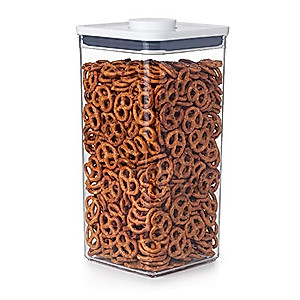 OXO Good Grips POP Container - Airtight Food Storage - 6.0 Qt for Bulk Food and More,Transparent,6.0 Qt - Square - Bulk Food