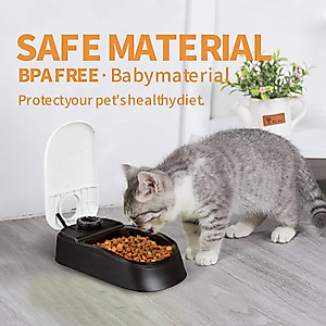 PAWISE Automatic Cat Feeders 1 Meal Automatic Dog Feeder,Dog/Cat Food Dispenser 1.5 Cup, Schedule Meal or Treat, with 48-Hour Timer