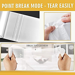 Medium Trash Bags, 6-8 Gallon White Garbage Bags Trash Can Liners for Bathroom, Bedroom, Office, Unscented (50 Count)