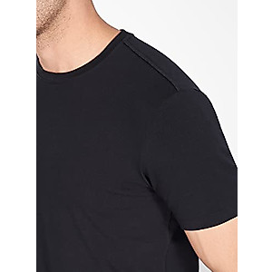 DAVID ARCHY Men's Soft Cotton Undershirts Breathable Comfy Tees Short Sleeve T-Shirts 3 Pack (XL, Black)