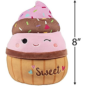 Squishmallow 8" Dessert Food Plush, 3pk - Cupcake, Smores, & Strawberry - Set of 3 - Official Kellytoy - Soft and Squishy Adorable Stuffed Animal Toy - Great Gift for Kids - Ages 2+