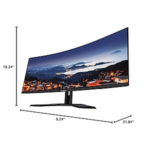 GIGABYTE G34WQC A 34" 144Hz Ultra-Wide Curved Gaming Monitor, 3440 x 1440 VA 1500R , 1ms (MPRT) Response Time, 90% DCI-P3, VESA Display HDR400, FreeSync Premium, BLACK (G34WQC A-SA)